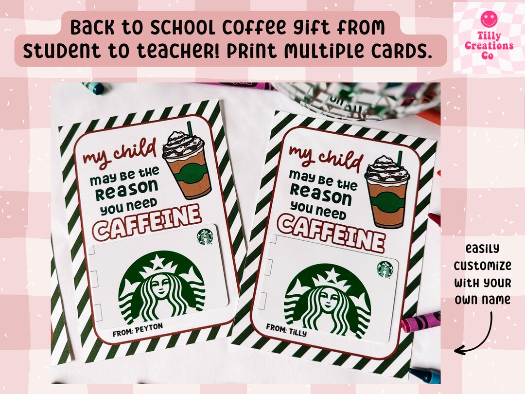 Custom Back to School Teacher Gift From Student • Digital Download ...
