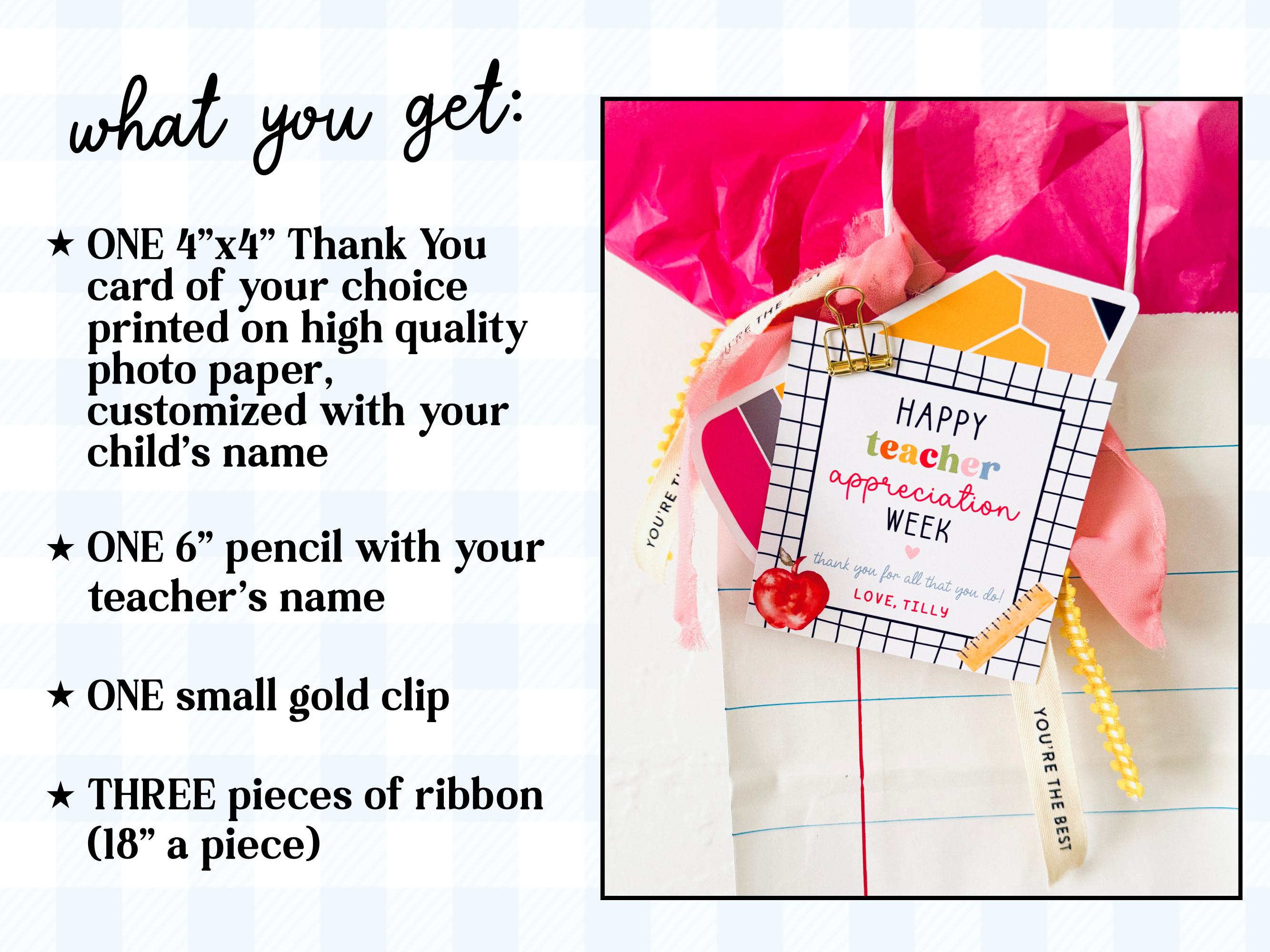 Personalized Teacher Appreciation Gift Tag Set • Includes Two Tags ...