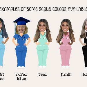 Custom PRINTED Nurse Cupcake Toppers • Face Party Decor Scrubs Medical ...