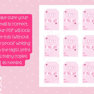 Pink Valentine's Day Gift Tags • Printable Digital Download • Toddler ...