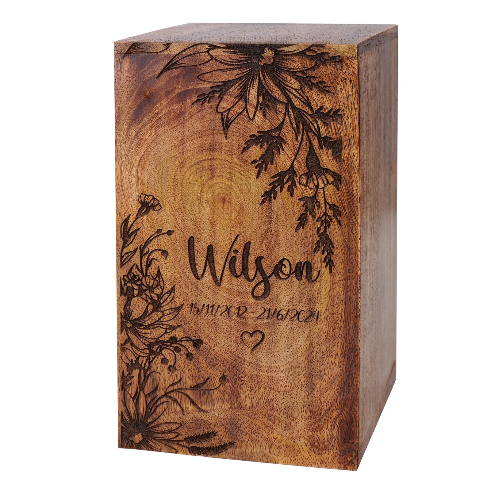 PERSONALIZED Adult Cremation Urn for Human Ashes Epoxy Green River ...