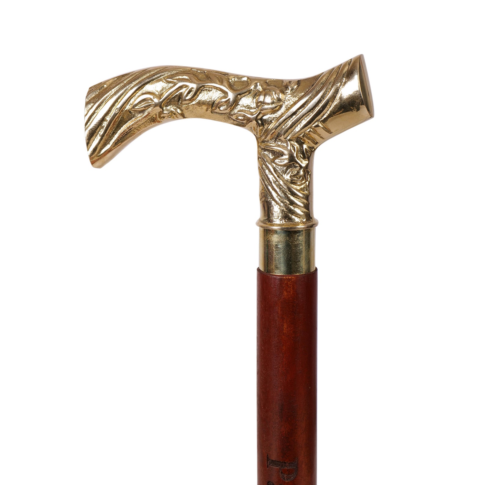 PERSONALIZED Walking Cane - Brass Handle - Lightweight 36-inch Stick ...