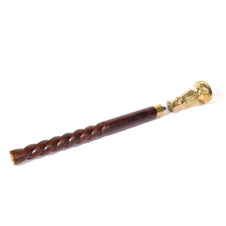 PERSONALIZED Walking Cane - Brass Handle - Lightweight 36-inch Stick ...