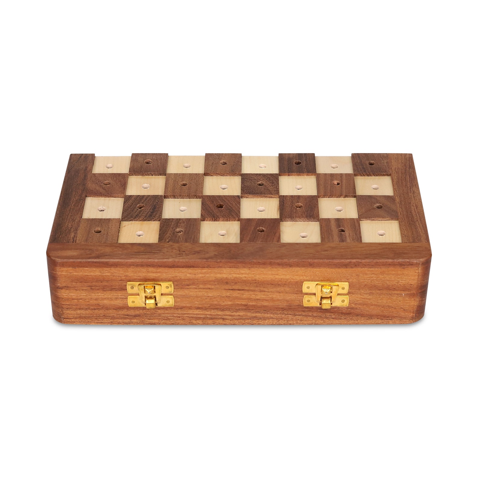 Blind / Low Vision Chess Set Rosewood | Foldable / Travel Series With ...