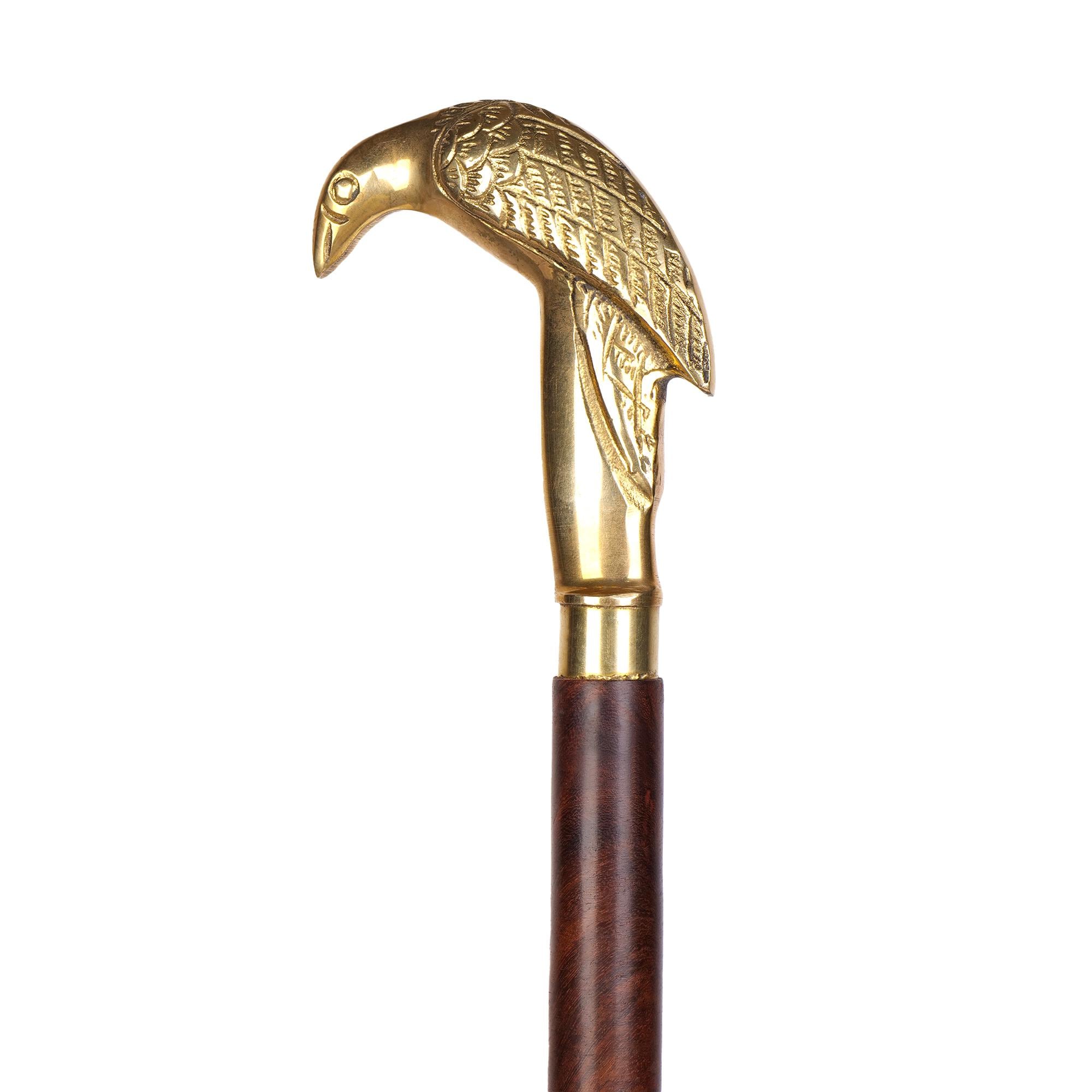 PERSONALIZED Walking Cane - Raven Brass Handle - Lightweight 36-inch ...