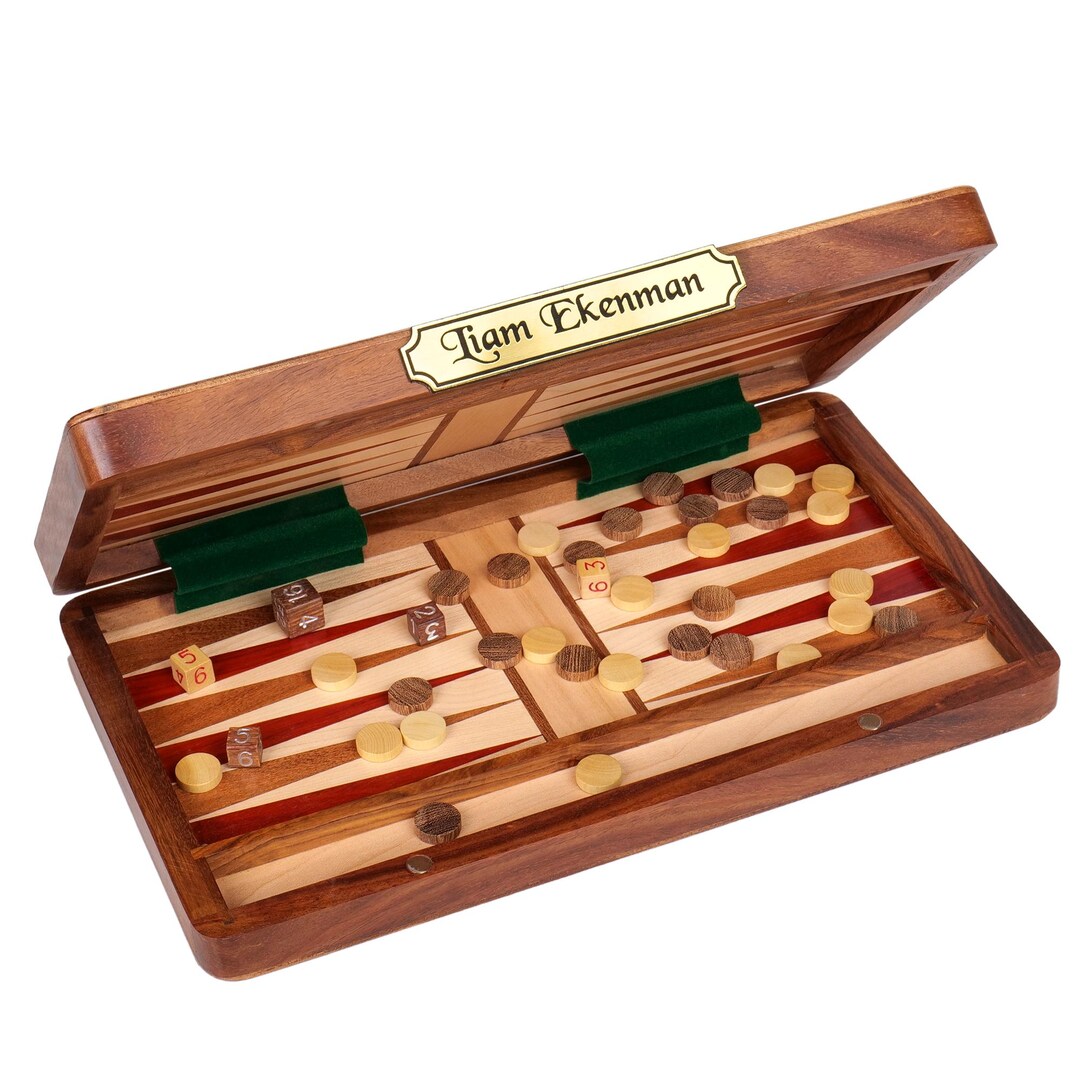 Personalized Backgammon Set - Engraved Wooden Board Game for Family Fun ...