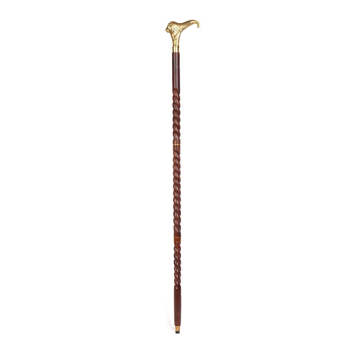 PERSONALIZED Walking Cane - Lion Brass Handle - Lightweight 36-inch ...