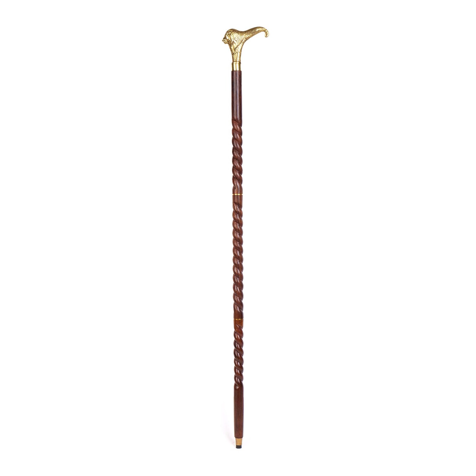 PERSONALIZED Walking Cane - Lion Brass Handle - Lightweight 36-inch ...