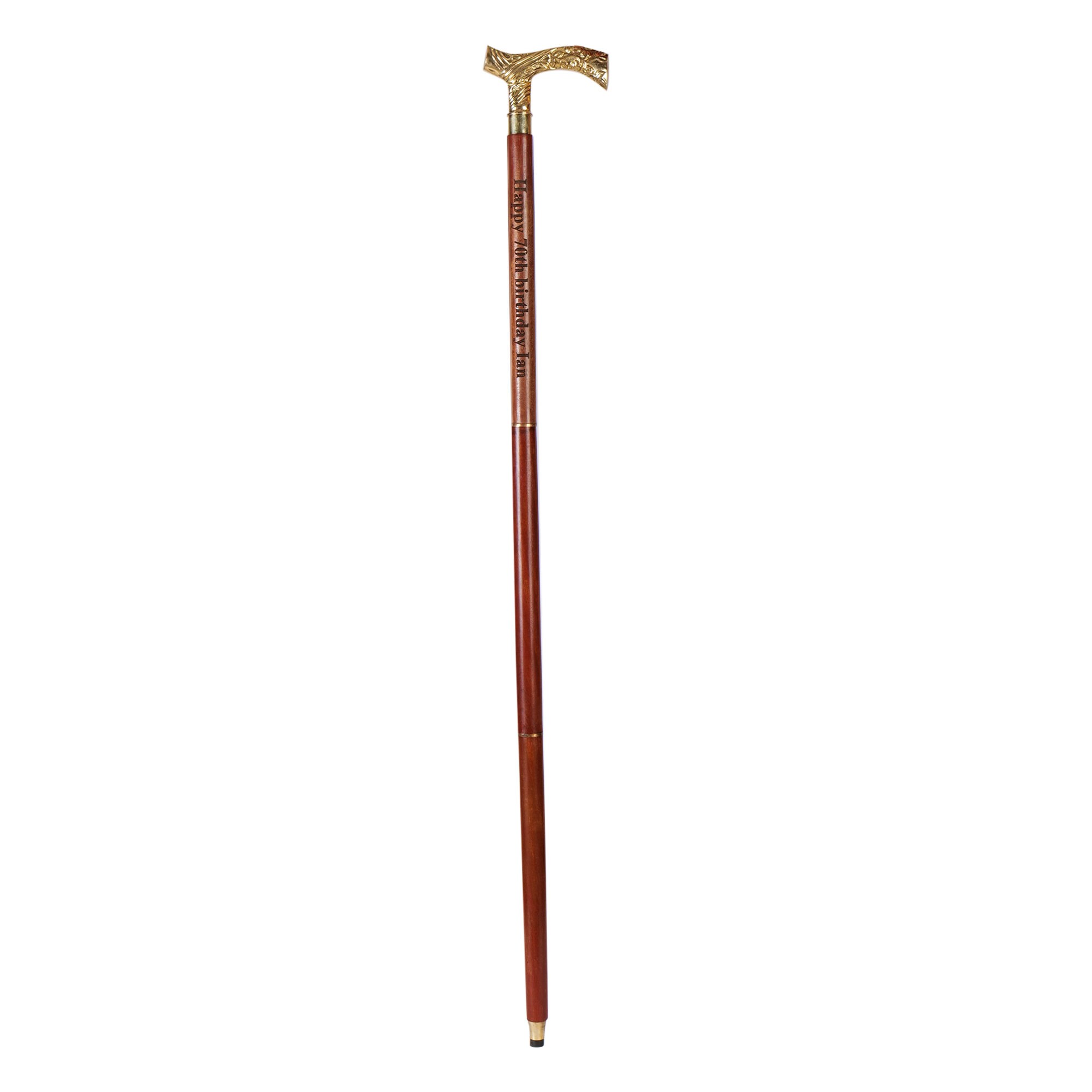 PERSONALIZED Walking Cane - Brass Handle - Lightweight 36-inch Stick ...