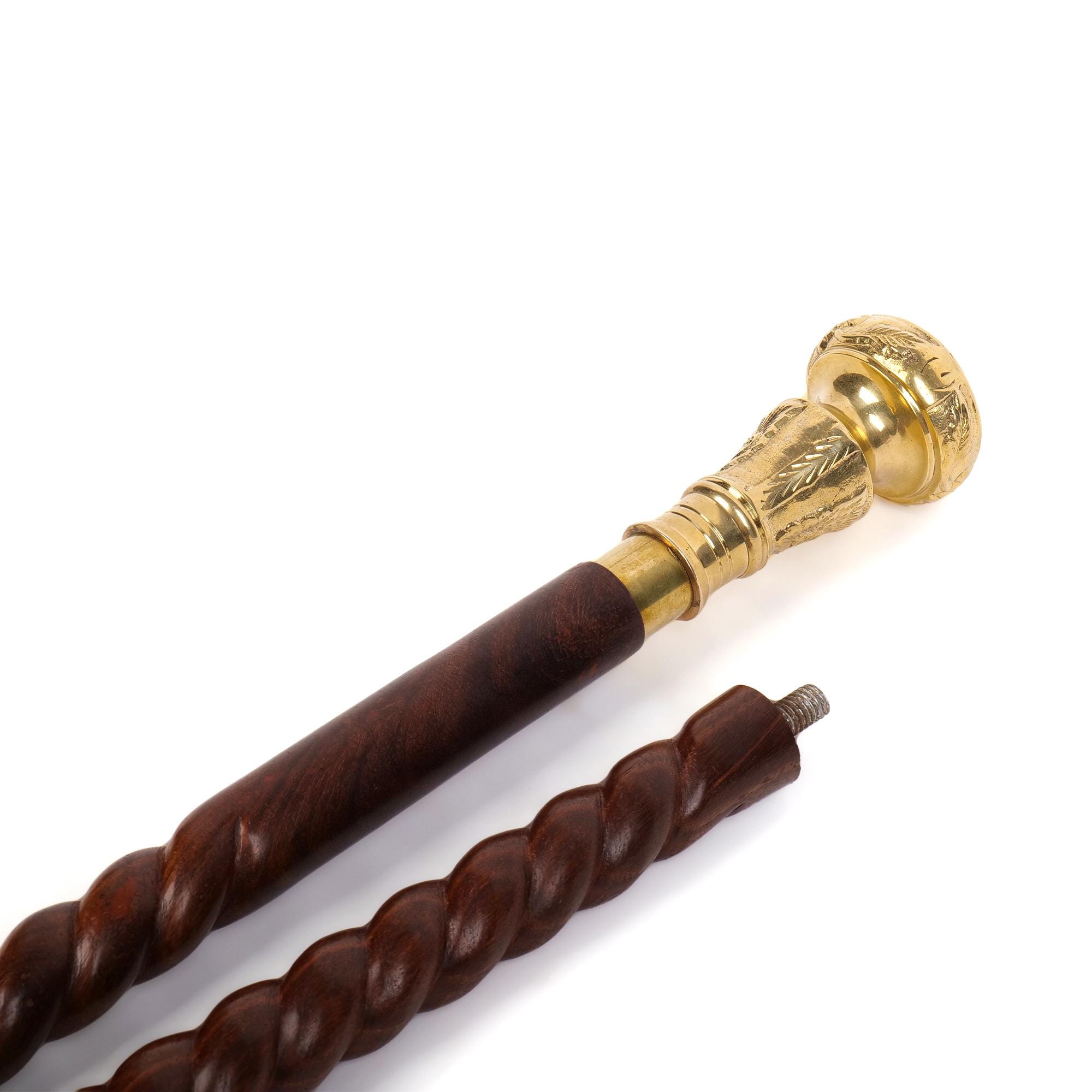 PERSONALIZED Walking Cane - Brass Handle - Lightweight 36-inch Stick ...