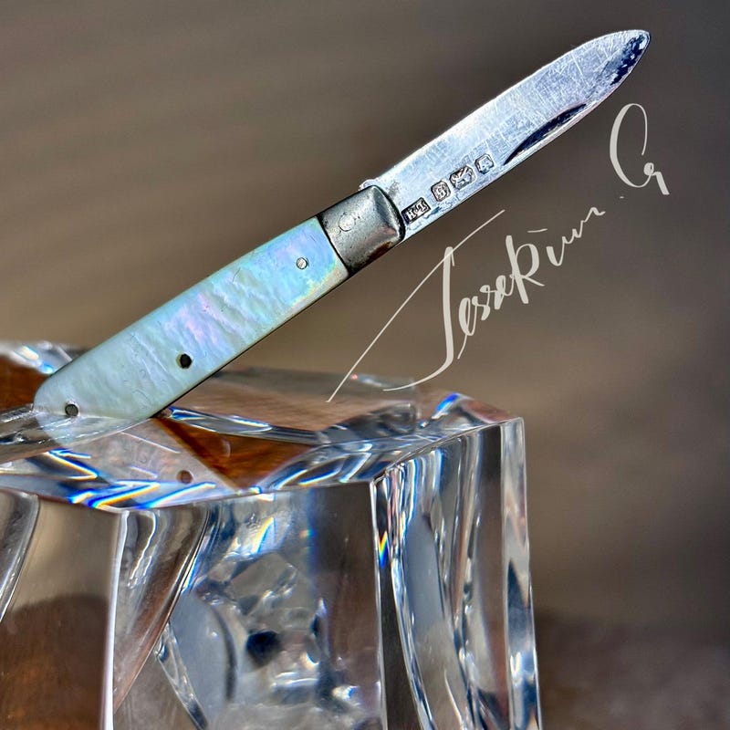 Pearl handles sterling knives - Etsy.de