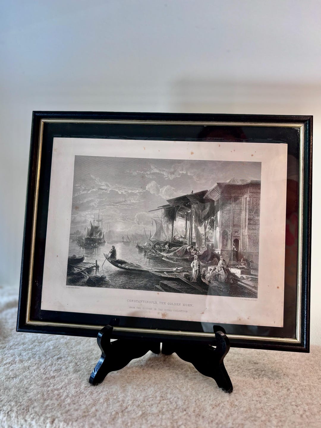 Antique Old Original Engraving Constantinople Golden Horn James Jacobs ...