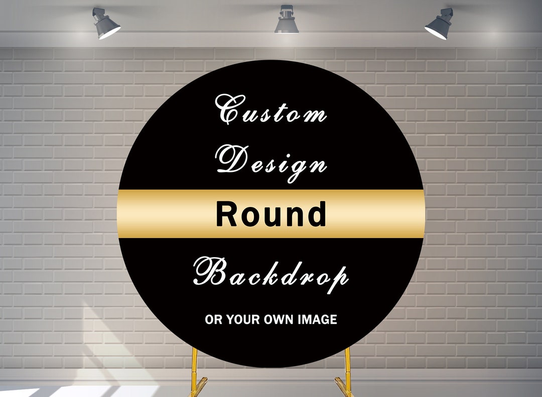 Custom Round Backdrop With Elastic Birthday Backdrop Baby Shower ...