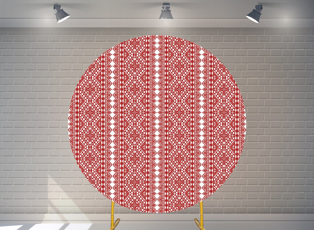 Custom Palestinian Henna Round Backdrop With Elastic Bridal Shower ...