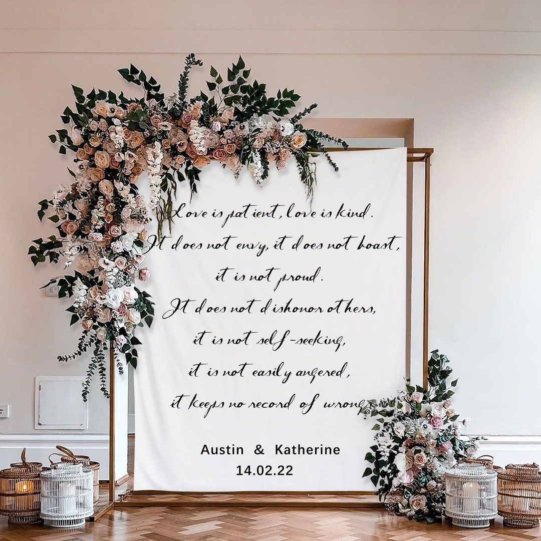 Custom Wedding Backdrop for Reception, Event Backdrop, Photo Backdrop ...