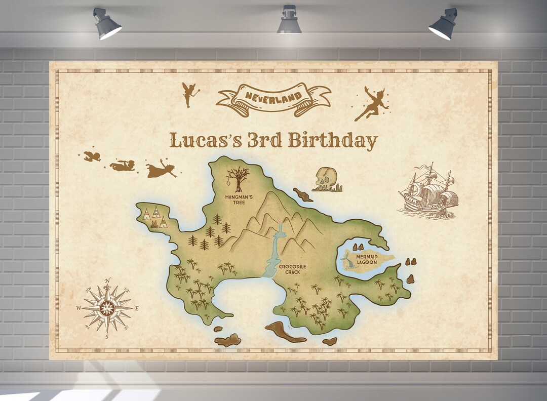 Custom Baby Shower Neverland Backdrop Backdrop Happy Birthday Party ...