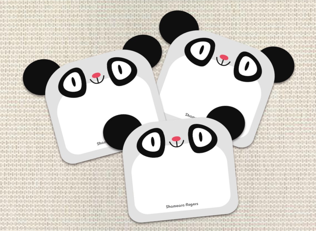 Cute Panda Stationery Personalized Stationery Custom Notecards With ...