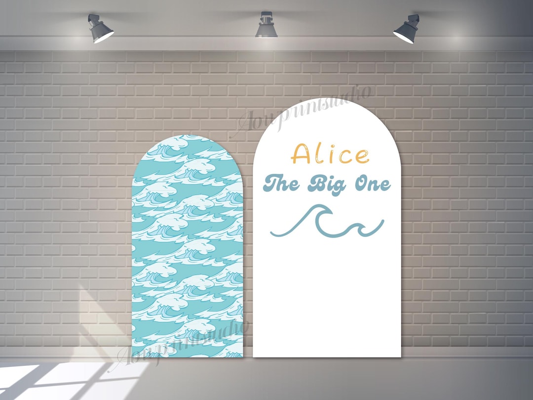 Custom the Big One Arch Backdrop Cover, Double-sided, Beach Theme - Etsy