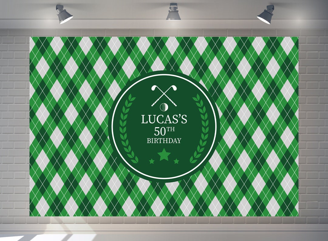 Custom Backdrop Golf Backdrop Happy Birthday Party Decor Photography ...