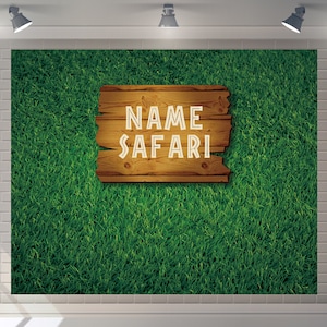 Custom Baby Shower Backdrop Safari Backdrop Happy Birthday Party Decor ...