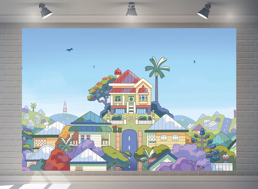 Custom Baby Shower Backdrop Blue Dog House Backdrop Happy Birthday ...