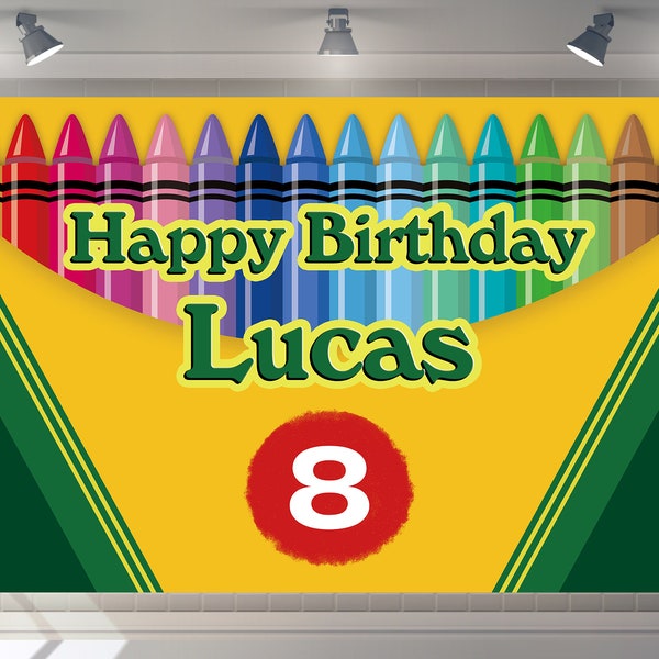 Crayon Happy Birthday - Etsy