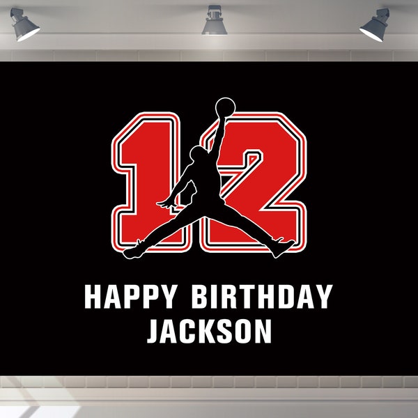 Jordan Party Backdrop - Etsy