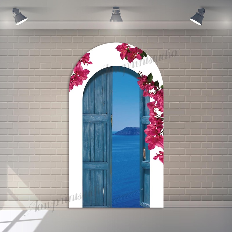 Blue Door Arch Backdrop - Etsy