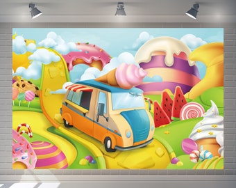 Custom Baby Shower Backdrop Starbucks Backdrop Happy Birthday Party ...