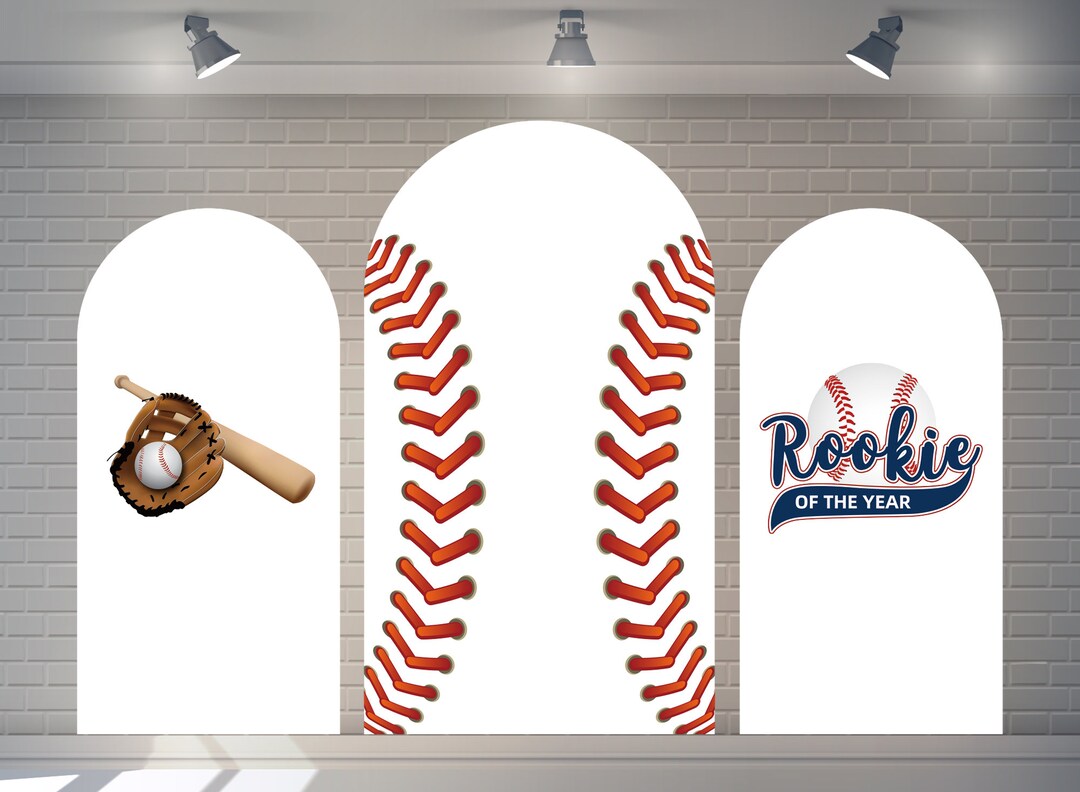 Custom Double-sided Arch Cover Baseball Theme Backdrop Birthday ...