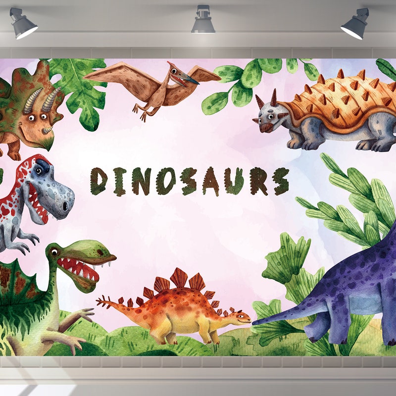 Dinosaur Backdrop - Etsy