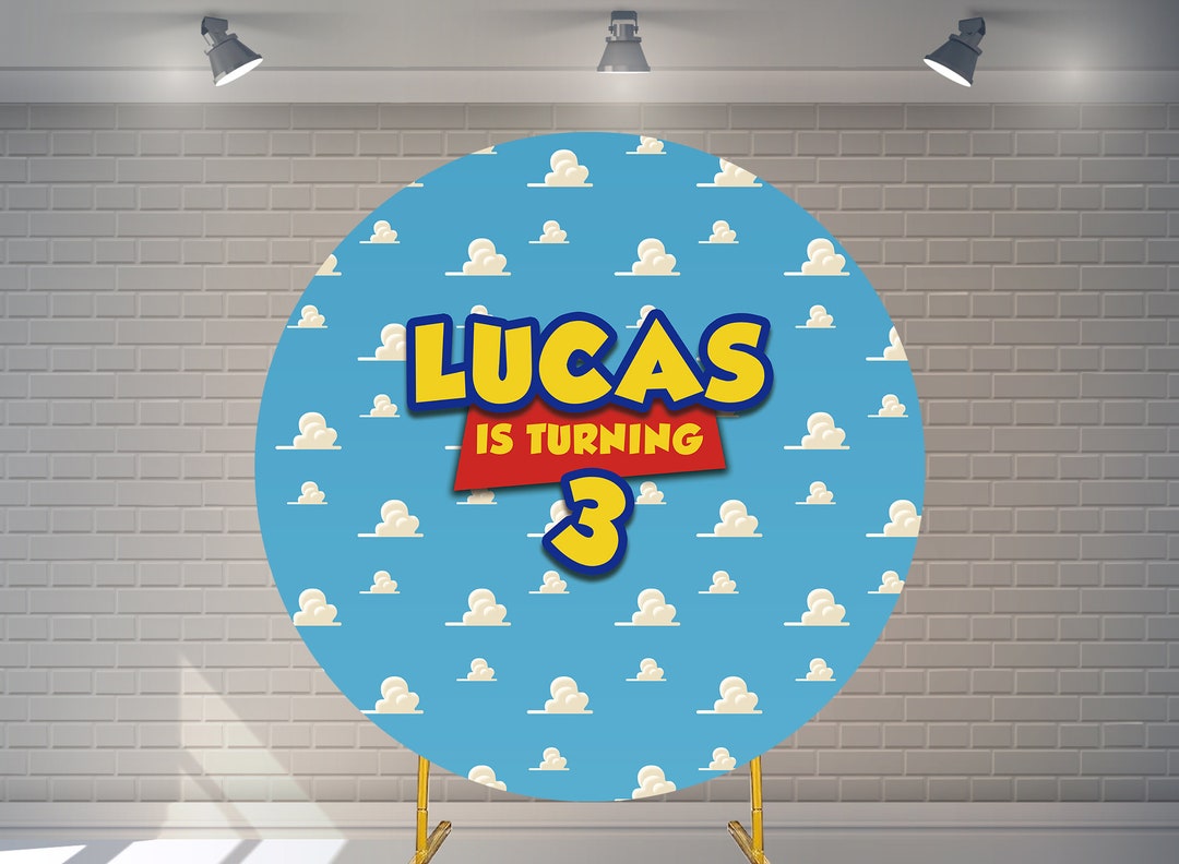 Custom Toy Story Round Backdrop With Elastic Birthday Backdrop Baby ...