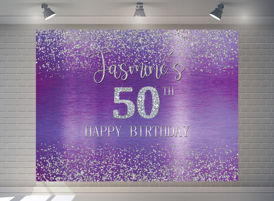 Custom Backdrop Any Age Birthday Backdrop Happy Birthday Party Decor ...