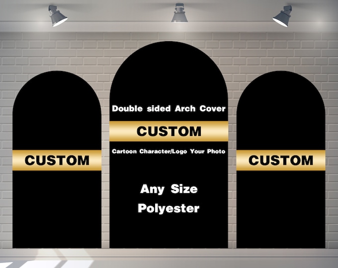 Customized Double-sided Arch Backdrop, Solid Color Wedding Baby Shower ...