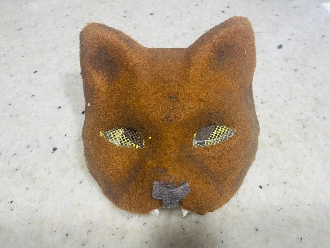Brown Wild Cat Therian Mask, Handmade. - Etsy