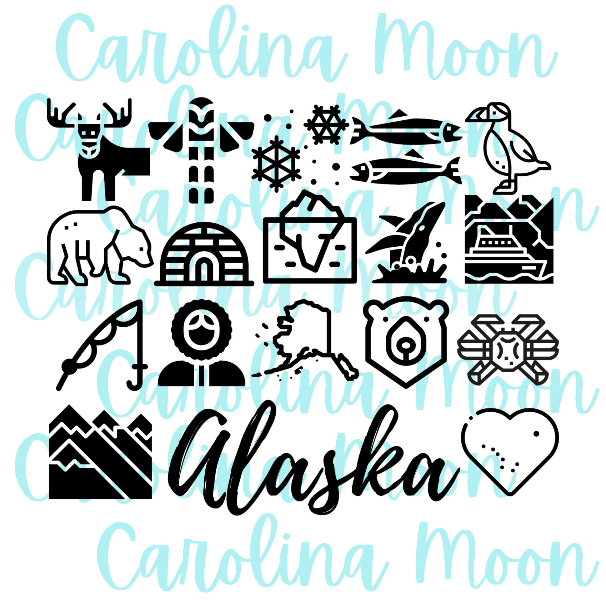 Alaska Svg Dxf Ai Eps Png Jpg and Pdf Files. Instant - Etsy