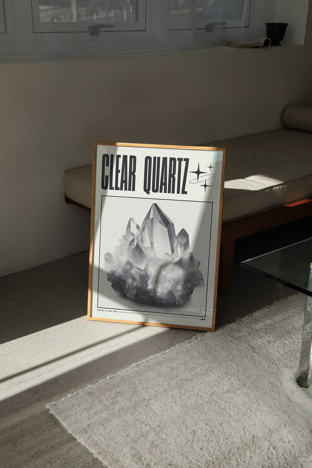 Clear Quartz Crystal Poster | Modern Crystal Art for Gemstone Collector ...