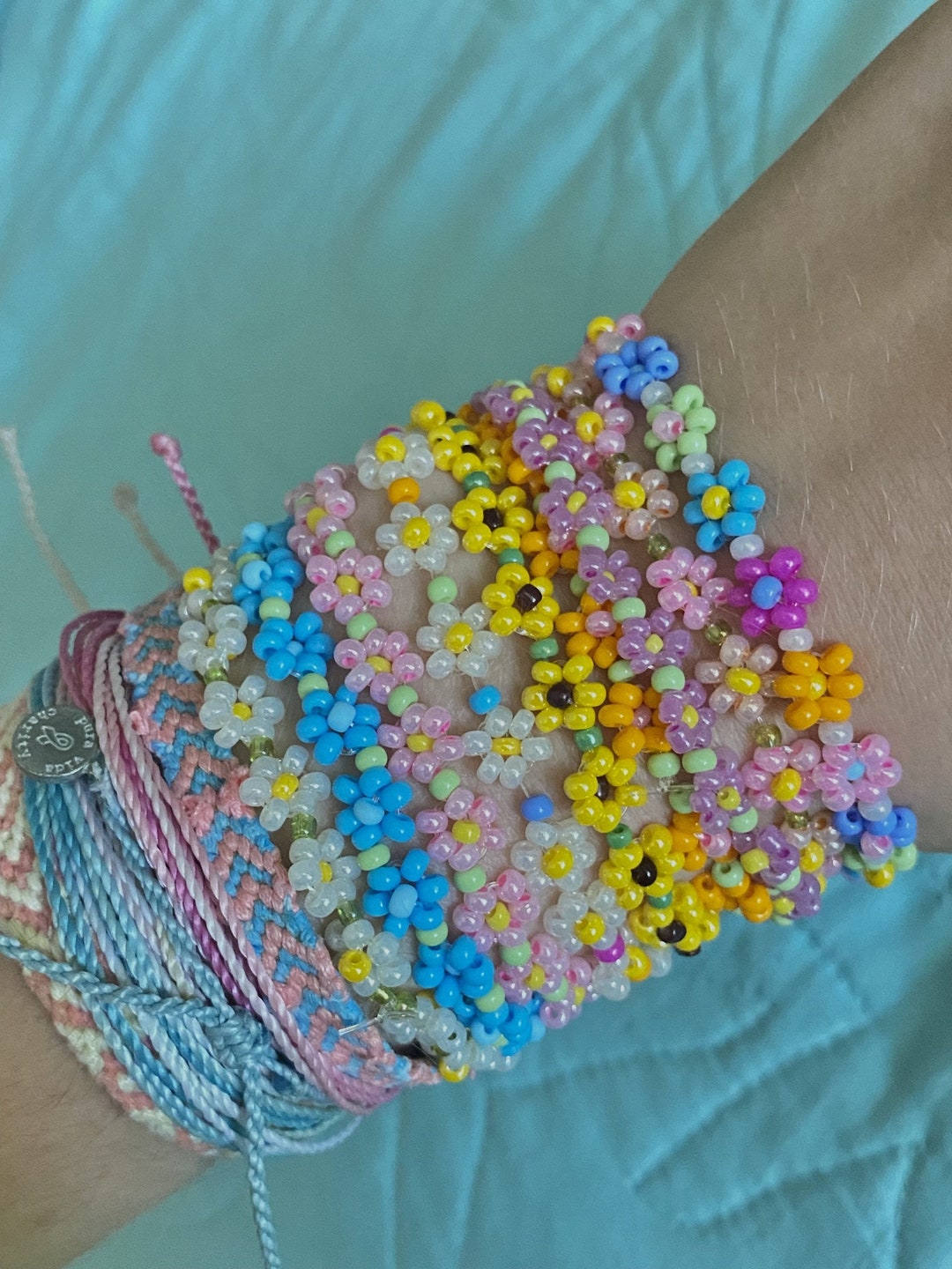 Daisy Seed Bead Bracelet - Etsy