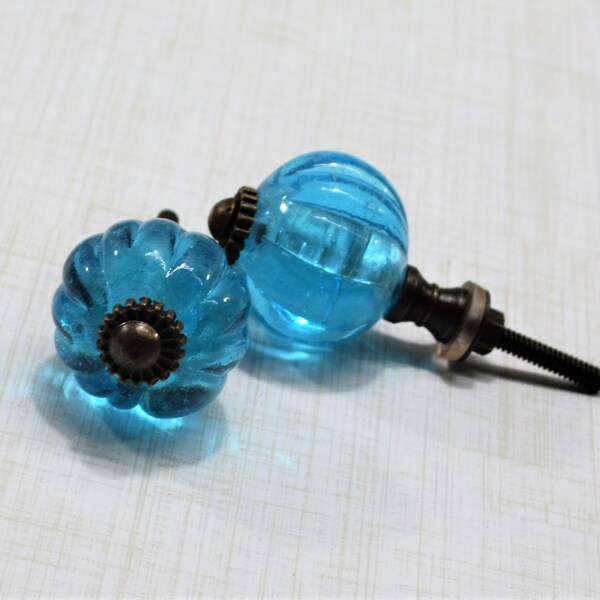 Blue Glass Knob - Etsy