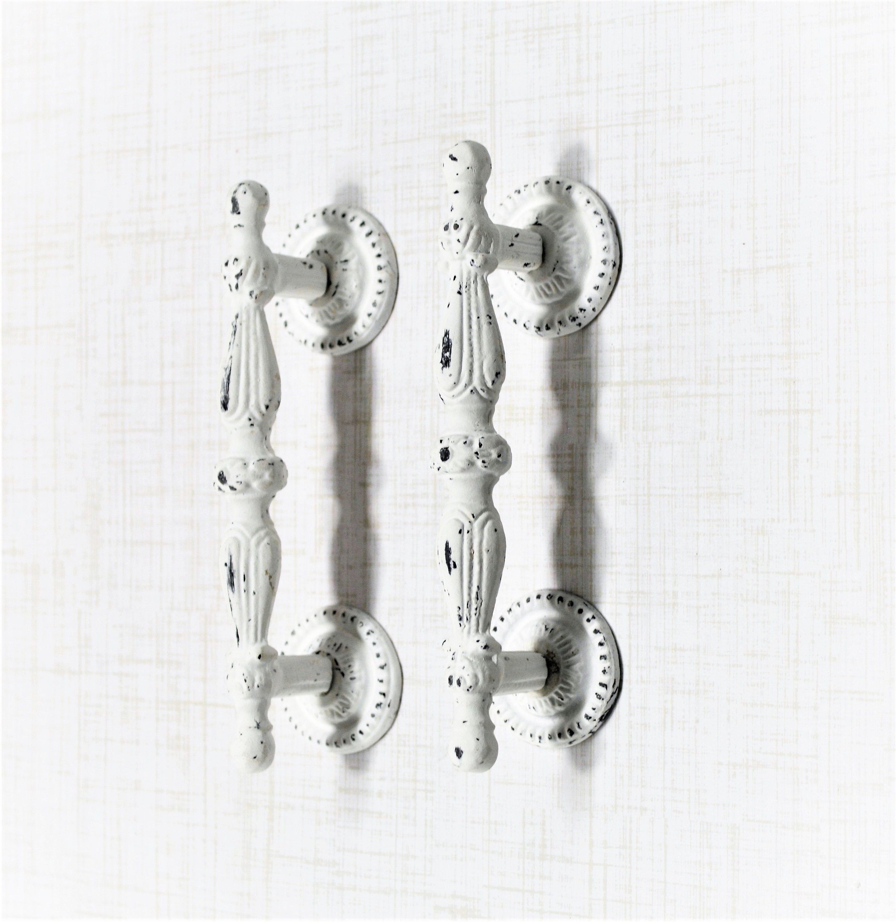 Distressed White Beaded Drawer Pull One Cabinet Furniture - Etsy