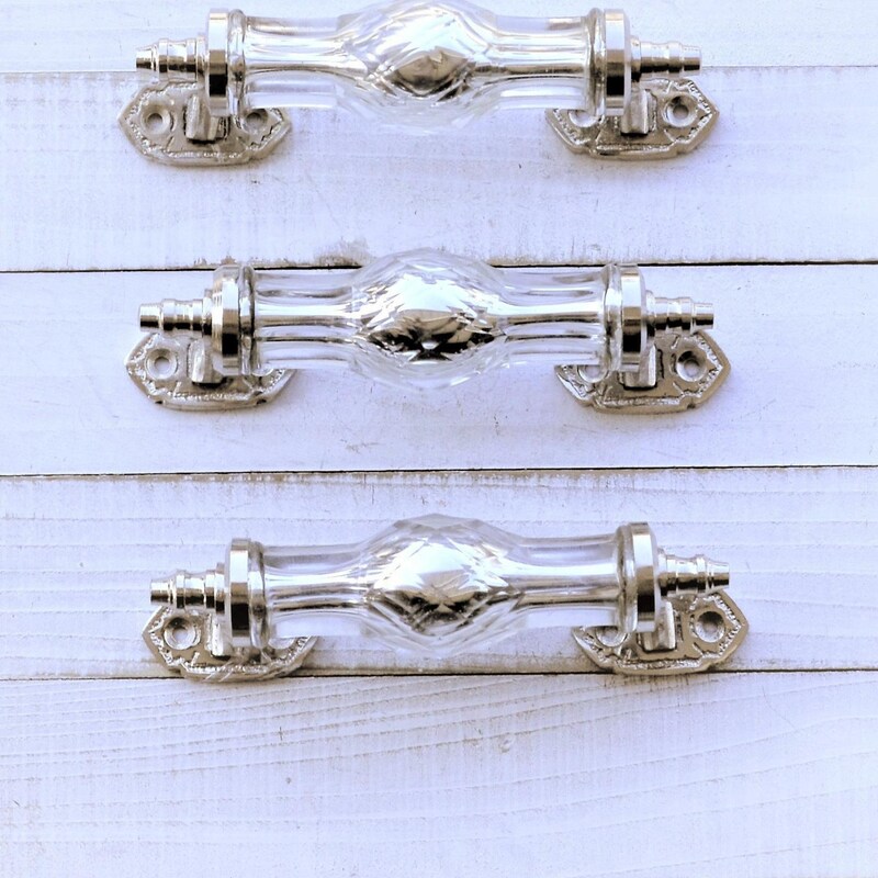 Glass Drawer Pulls - Etsy