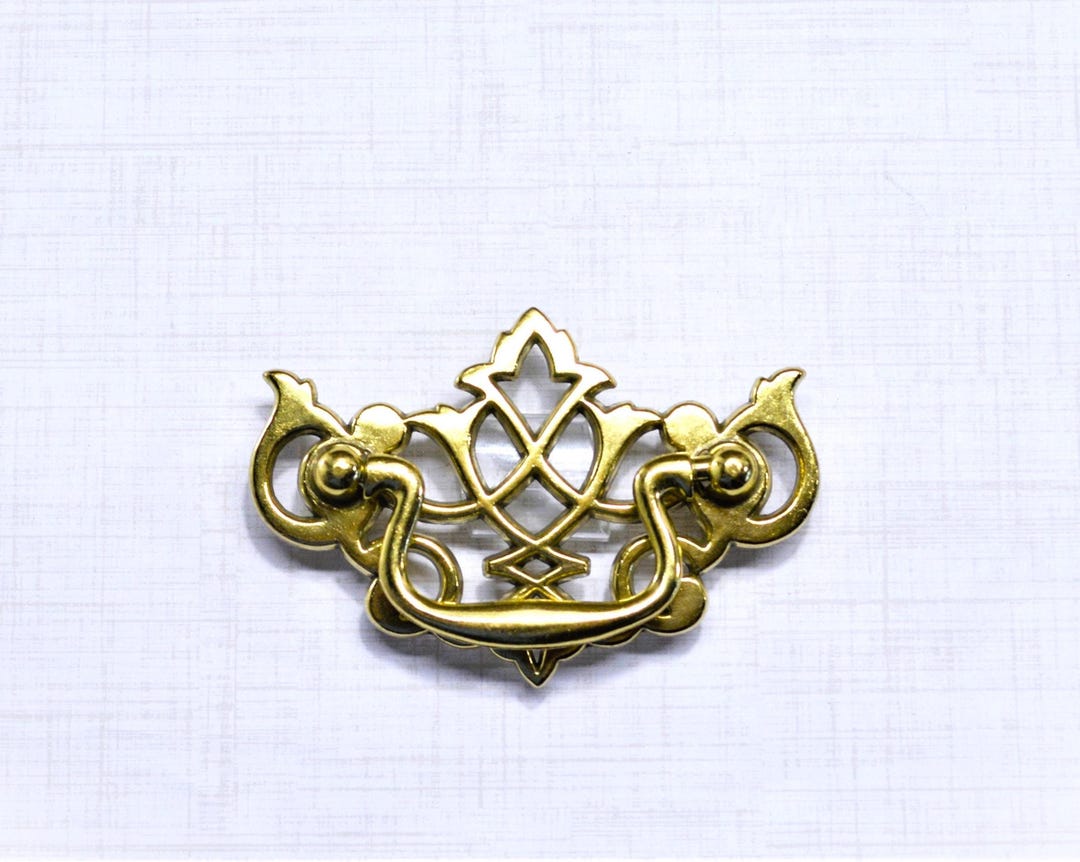 Chippendale Bail Drawer Pull, Queen Anne Brass Door Handle, 2 1/2 ...