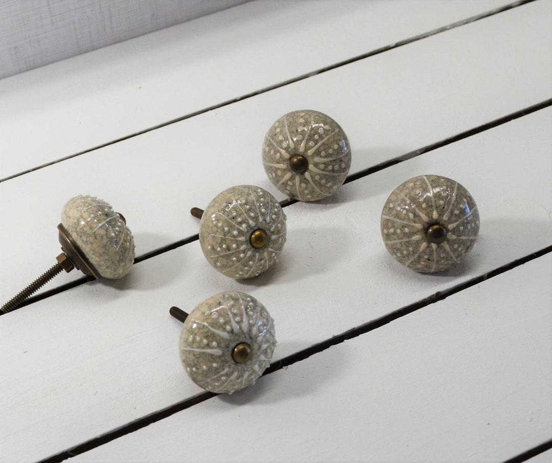Urchin Seashell Knob, One Cabinet Furniture Drawer Pull - Etsy