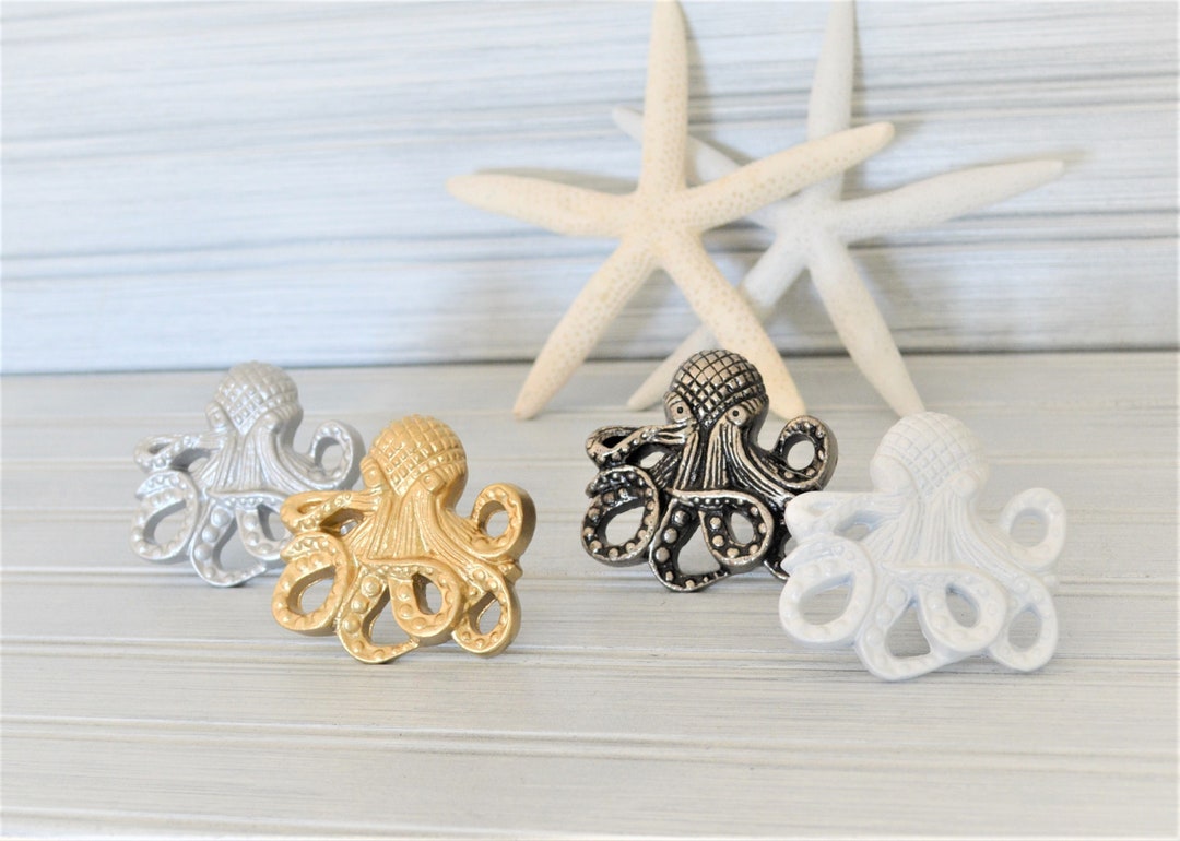 Octopus Cabinet Knob, One Drawer Pull, Dresser Furniture Desk Hardware ...