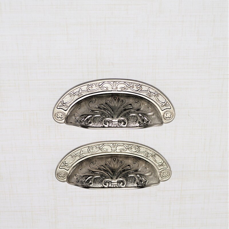 Silver Drawer Pulls - Etsy