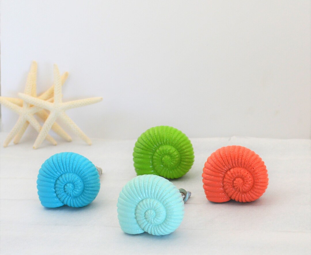 Conch Shell Knob, One Cabinet Furniture Drawer Pull, Beach House ...