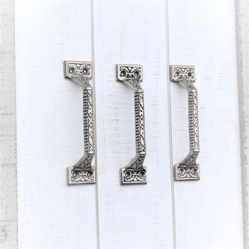 Silver Drawer Pull - Etsy