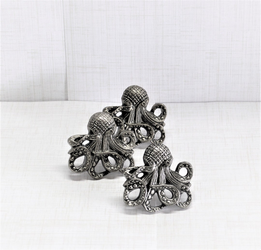 Octopus Cabinet Knob, One Drawer Pull, Dresser Furniture Hardware ...