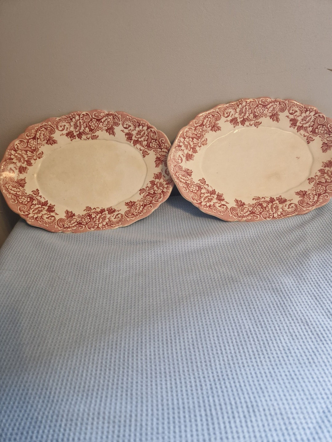 Antique Florence B&L Middleport Pottery Two Small Serving Plates ...
