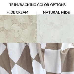 Adult Minky Blanket Soft Luxe Custom Blanket Checkered Beige Tan Minky ...